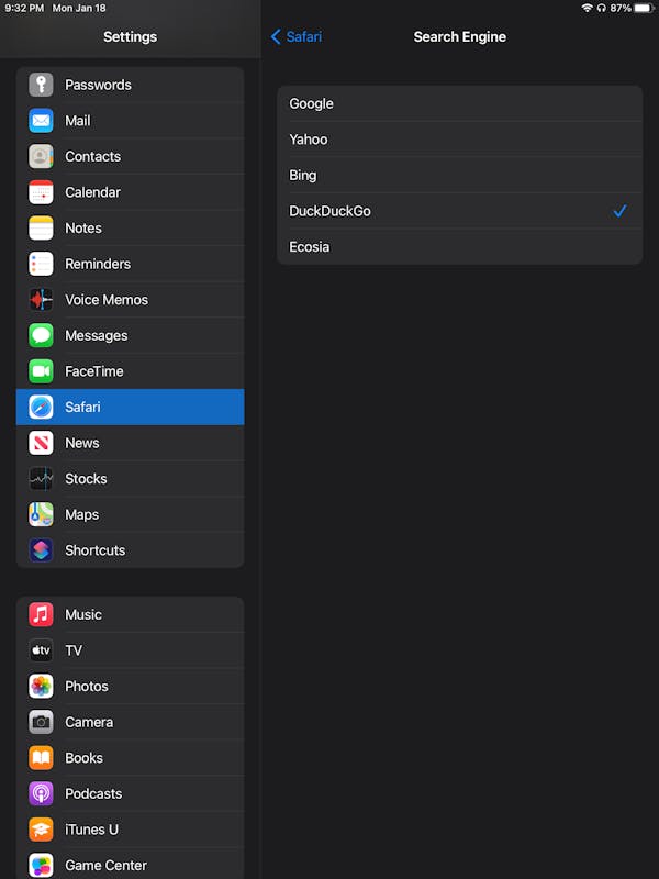How to Change the Default Search Engine on iPad | Macinstruct