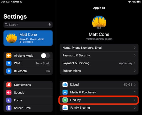 How to Enable Find My iPad | Macinstruct