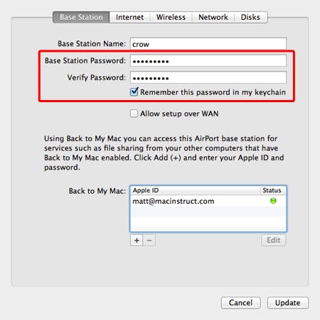 How to Password Protect an AirPort's Settings | Macinstruct