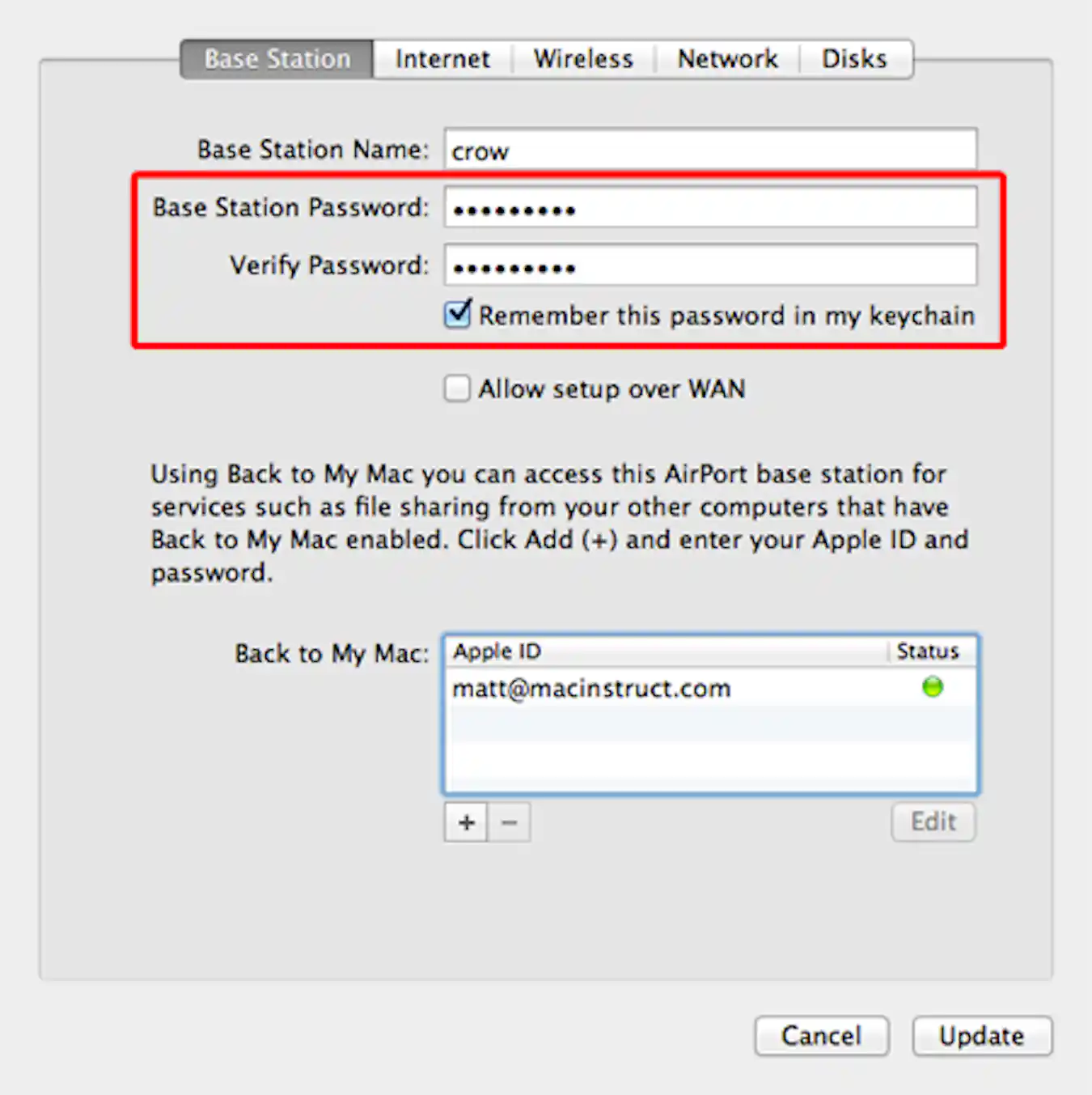 How to Password Protect an AirPort's Settings | Macinstruct
