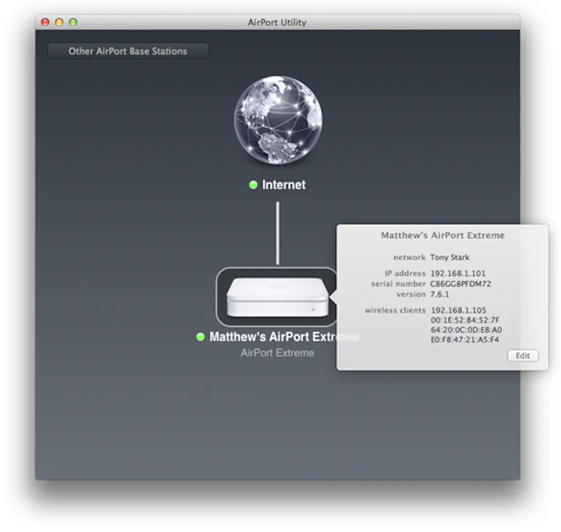 Export Your AirPort Extreme Configuration | Macinstruct