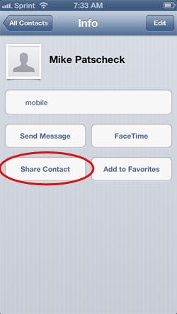 How to Share an iPhone Contact with a Friend | Macinstruct