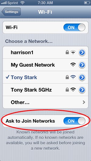Make Your iPhone Ask to Join Wi-Fi Networks | Macinstruct