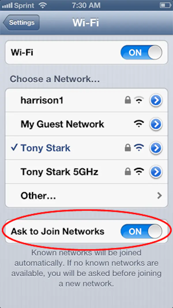 Make Your iPhone Ask to Join Wi-Fi Networks | Macinstruct
