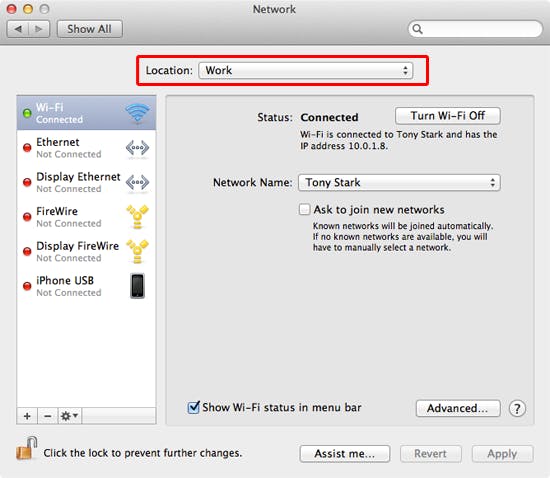 How to Configure Network Locations in OS X | Macinstruct