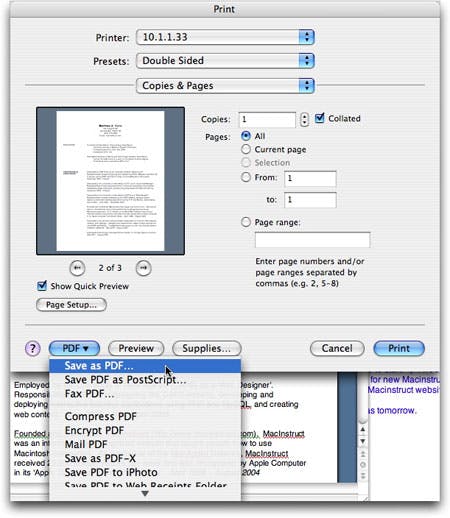 How to Save Text Files as PDF Files | Macinstruct