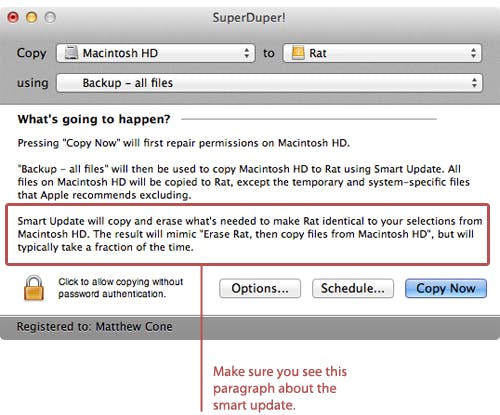 How to Update a SuperDuper! Backup | Macinstruct